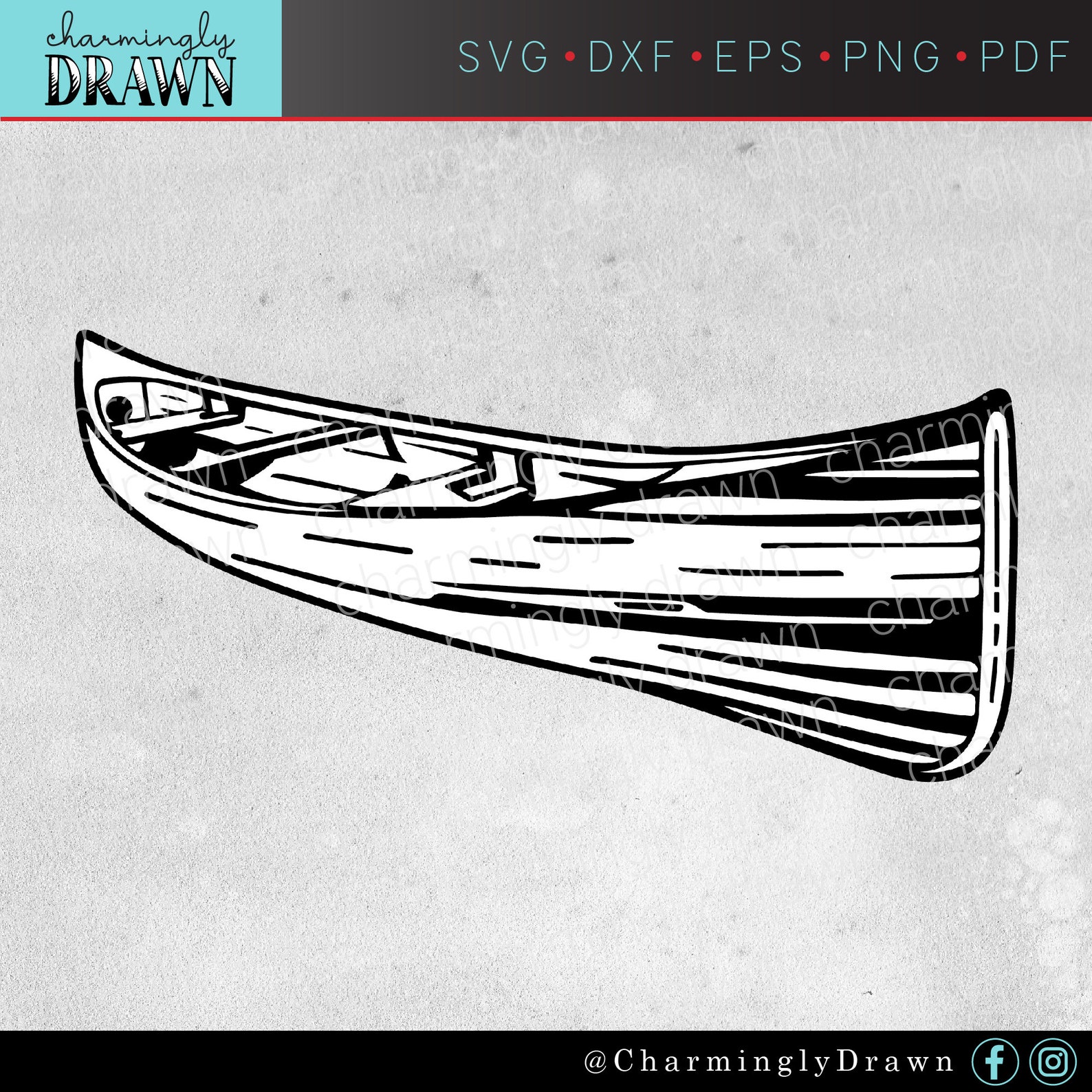 Canoe SVG Canoe Decor Canoe Cut File for Decal Lake SVG Cut Files for ...
