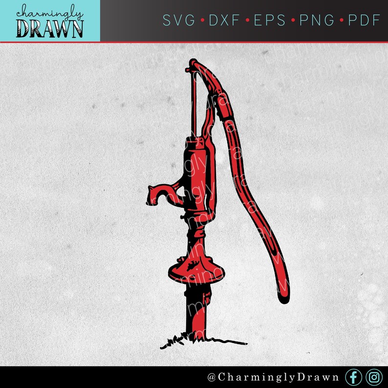 Water Pump SVG Farmhouse Water Pump SVG Vintage Water Pump Country ...