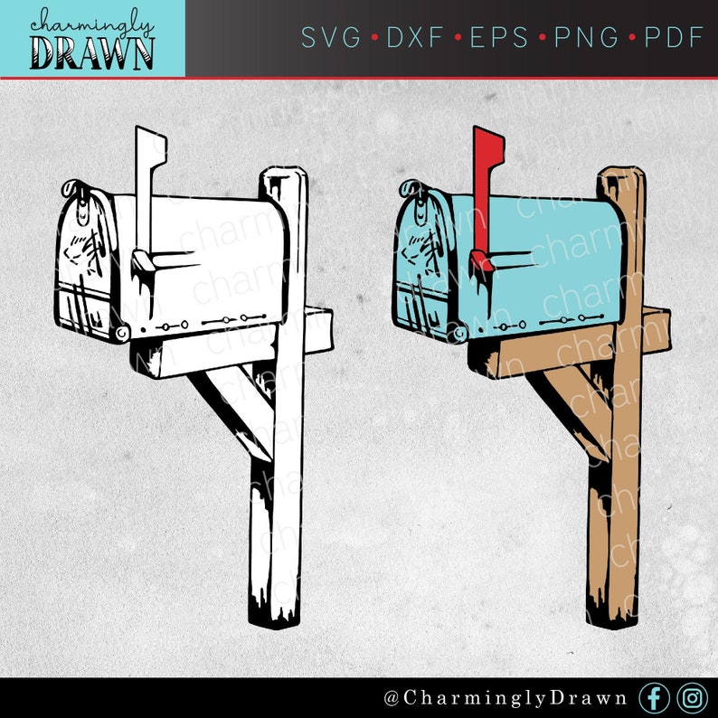 Mailbox SVG for Farmhouse Decor Vintage Mailbox Cut File Country ...