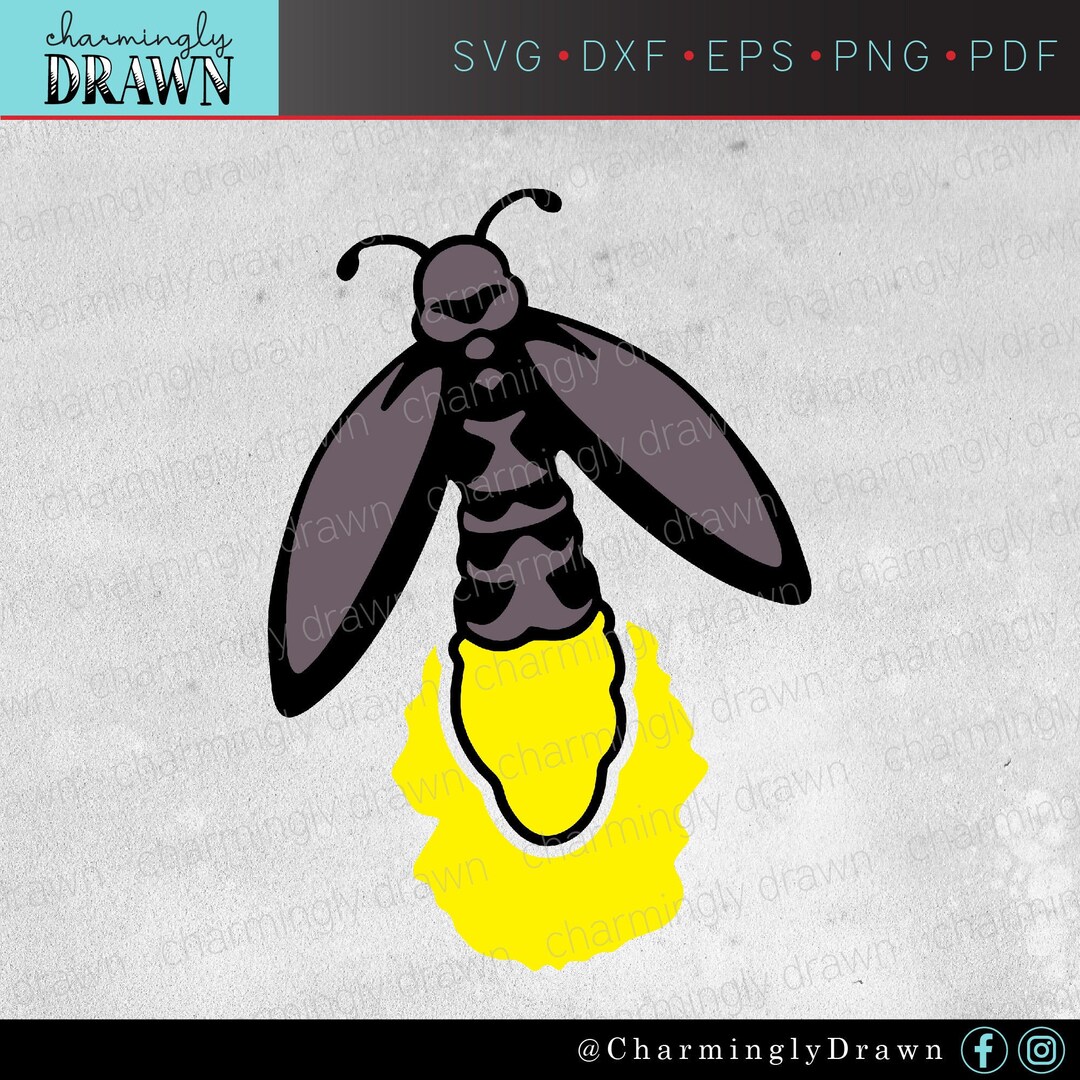 Lightning Bug SVG Firefly SVG Glow Bug SVG Catch a Firefly Cut Files ...