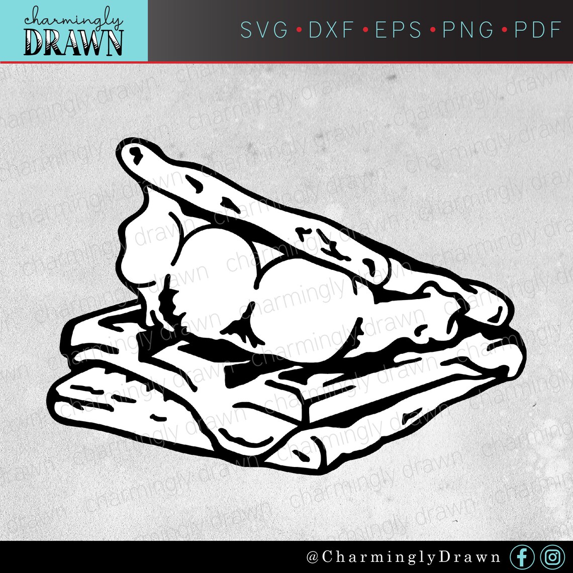 S'mores SVG Chocolate Graham Cracker Marshmallow | Etsy