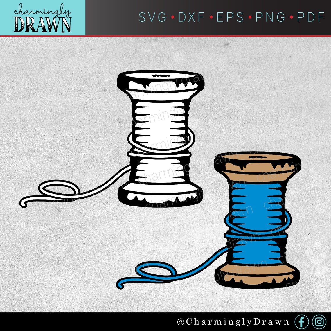 Spool of Thread SVG Sewing SVG Spool SVG for Crafting Sign Cut Files ...