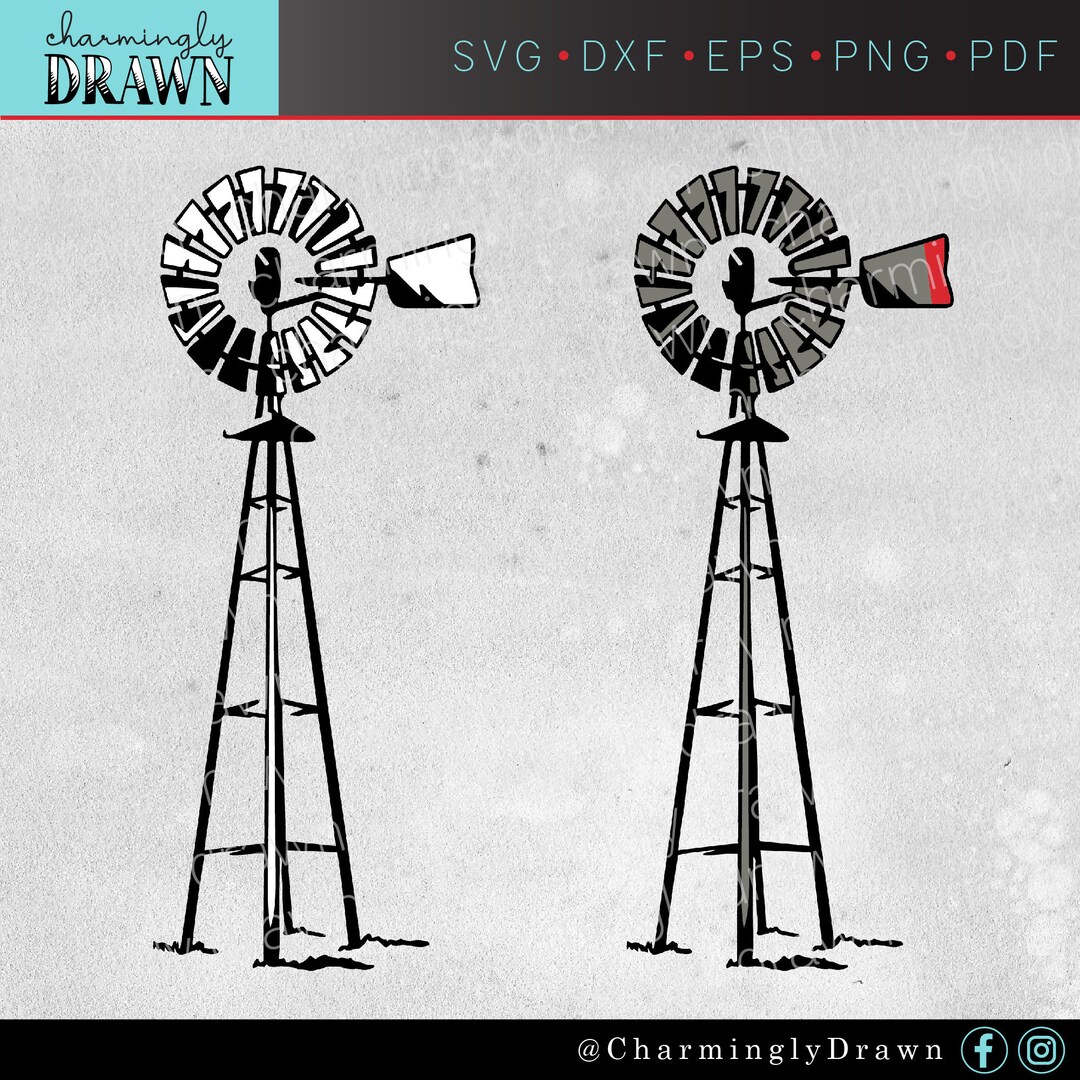 Windmill SVG Farmhouse Windmill SVG Windmill Decor Rustic Windmill SVG ...