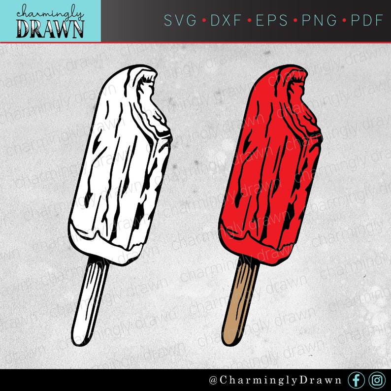 Popsicle SVG Chocolate Ice Cream Bar SVG Red Popsicle SVG Popsicle Bite ...