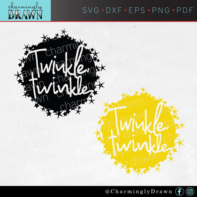 Twinkle Twinkle Little Star SVG Baby SVG for Nursery Decor Stars SVG ...