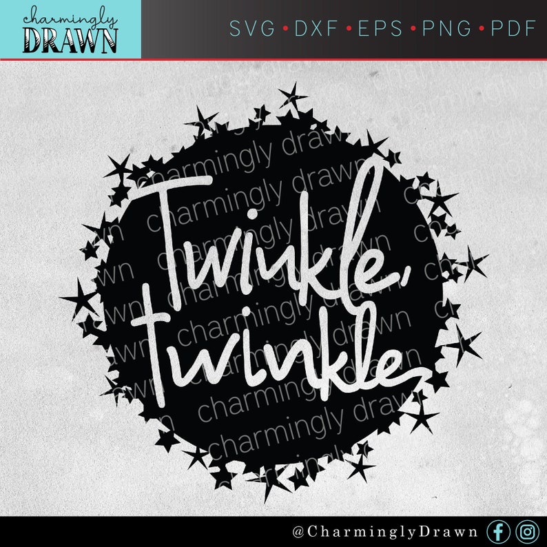 Twinkle Twinkle Little Star SVG Baby SVG for Nursery Decor Stars SVG ...