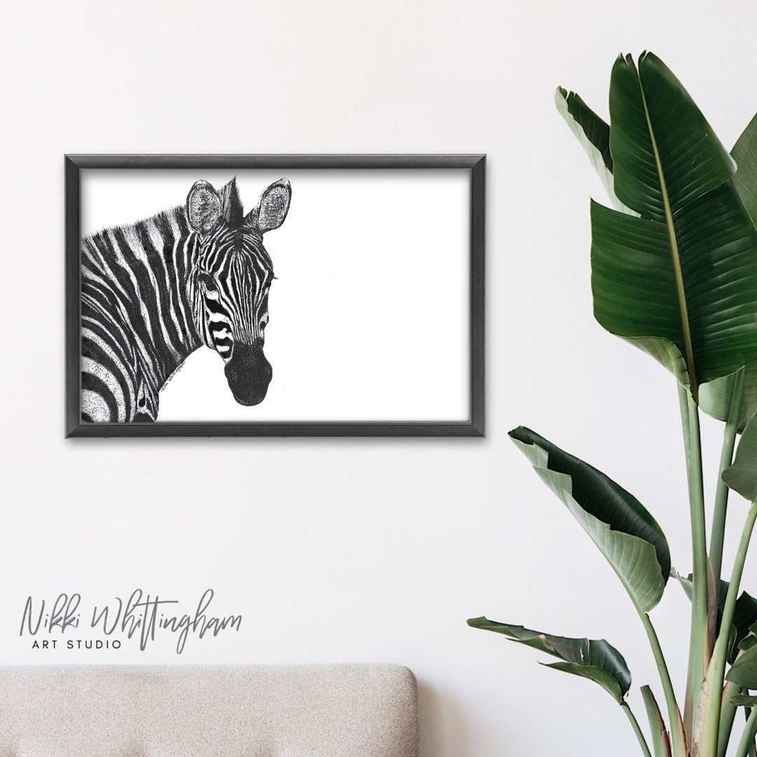 Art Print Zebra Custom Word Art Print Animal Art Print - Etsy