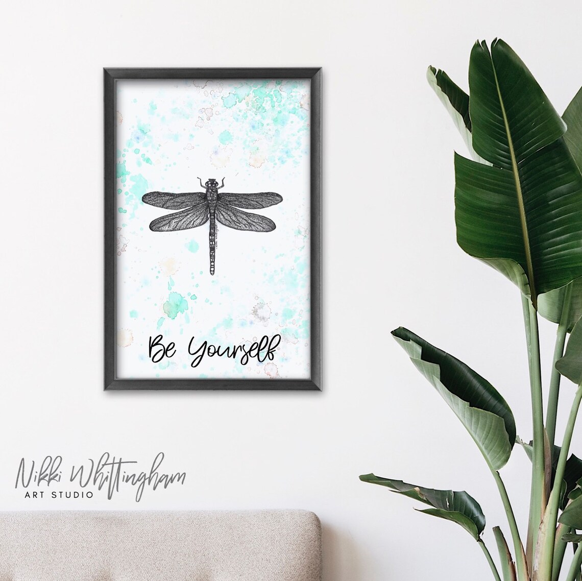 Art Print Dragonfly Custom Word Art Print Animal Art Print - Etsy UK