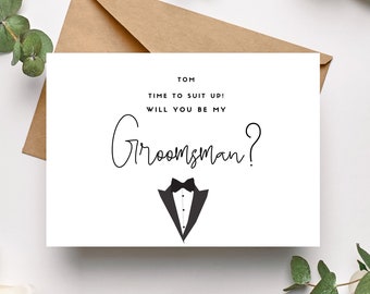 Best Man Card Will You Be My Best Man Card Best Man Proposal - Etsy