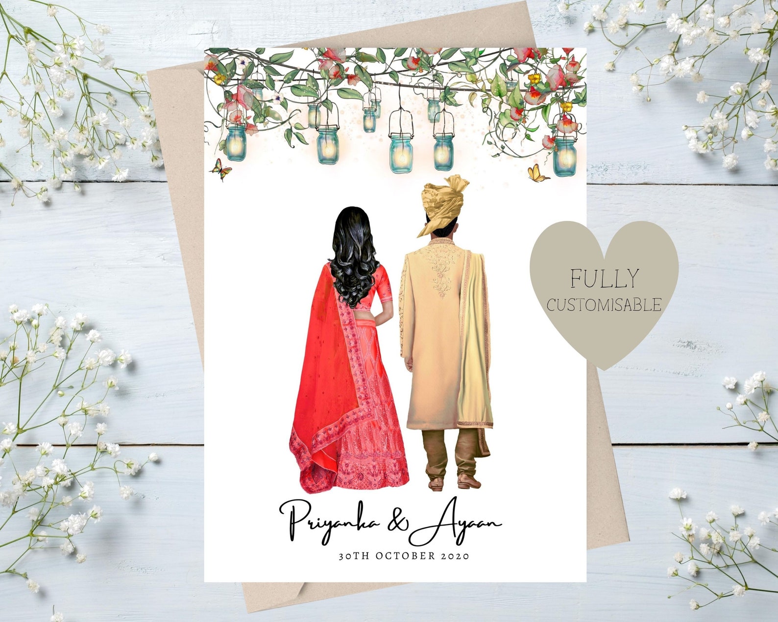 Indian Wedding Invitations Saadi Invitation Cards Hindu - Etsy UK