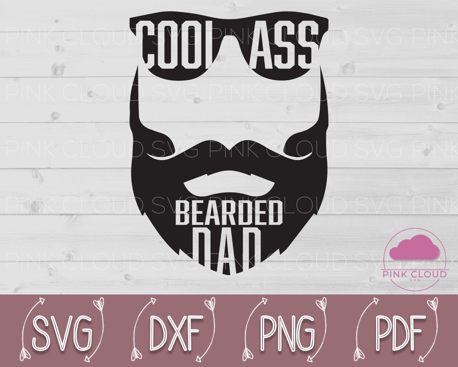 Bearded Dad Beard Svg Dad Svg Father's Day Gift Badass - Etsy