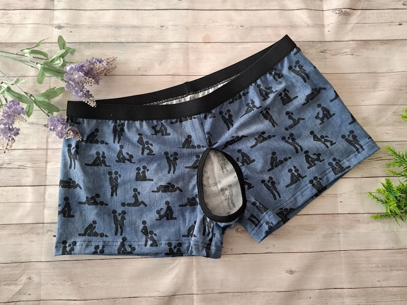 Size XXL Ready to Ship Skulls Front Opening Mens Crotchless Boxer ...
