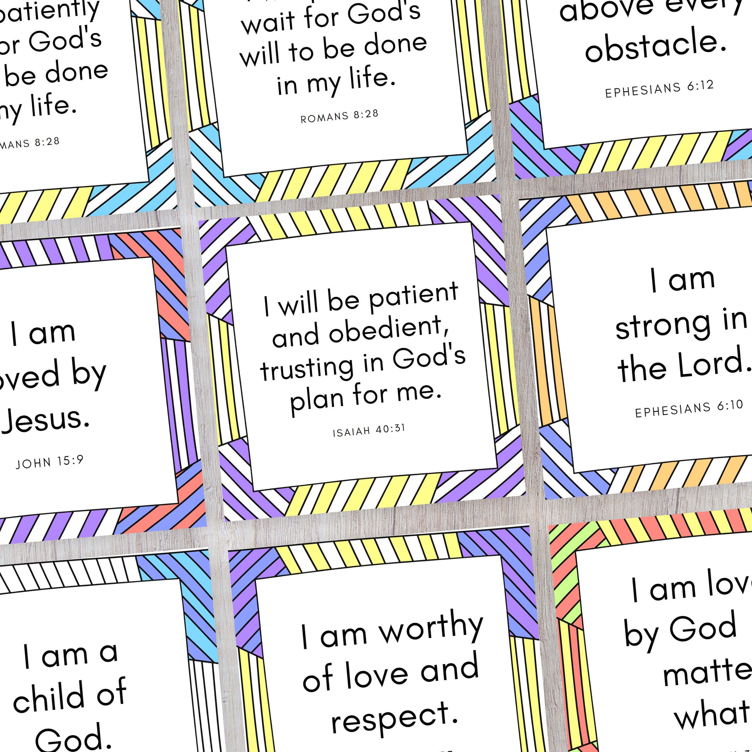 Bible Affirmation Cards Printable - Christian Affirmations - Printable ...