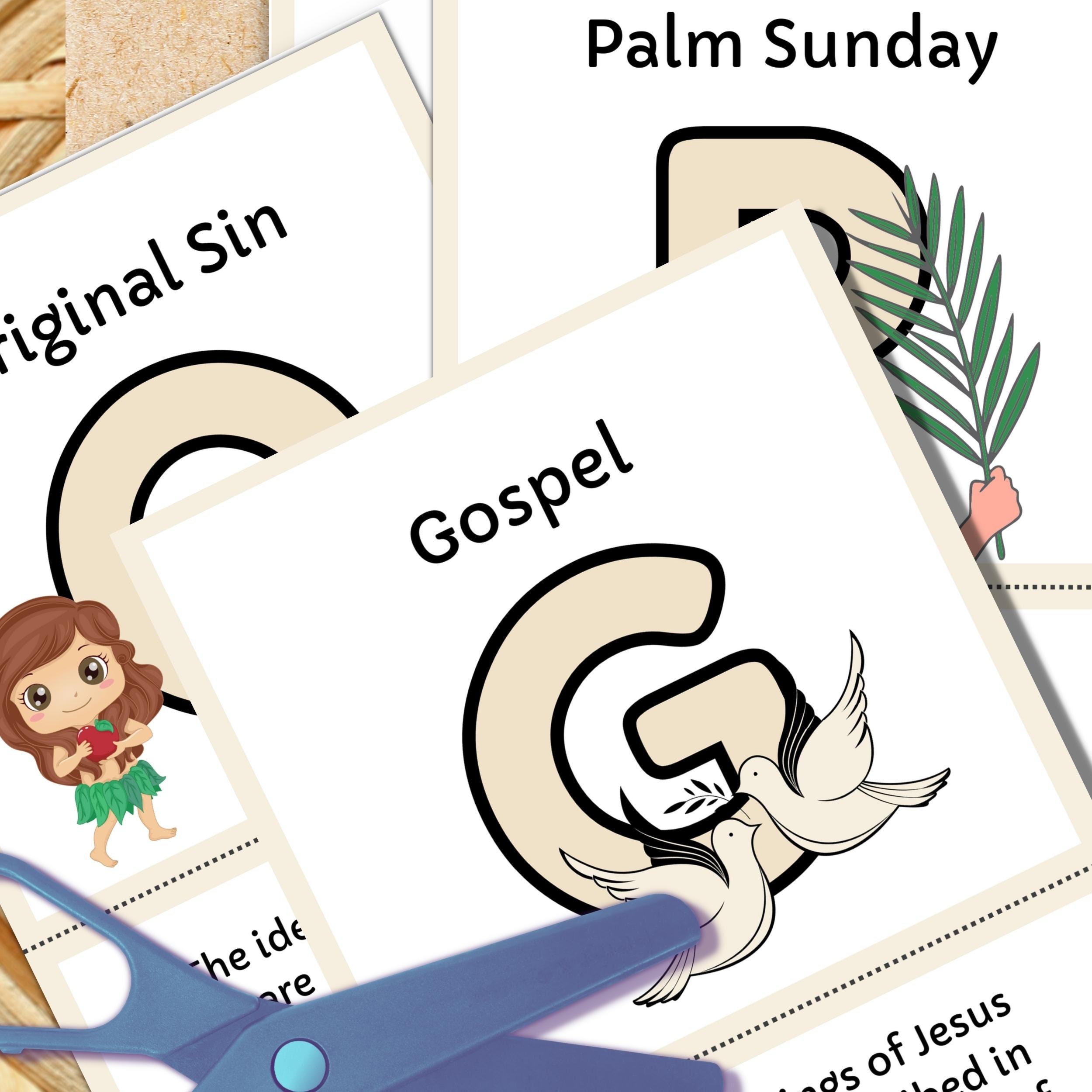 ABC Bible Flash Cards | Bible Flash Cards | Bible for Kids | Easter for ...