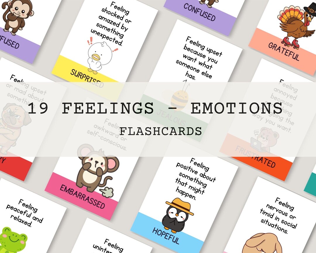Printable Feelings Flashcards | Emotional Regulation, SEL Activity ...