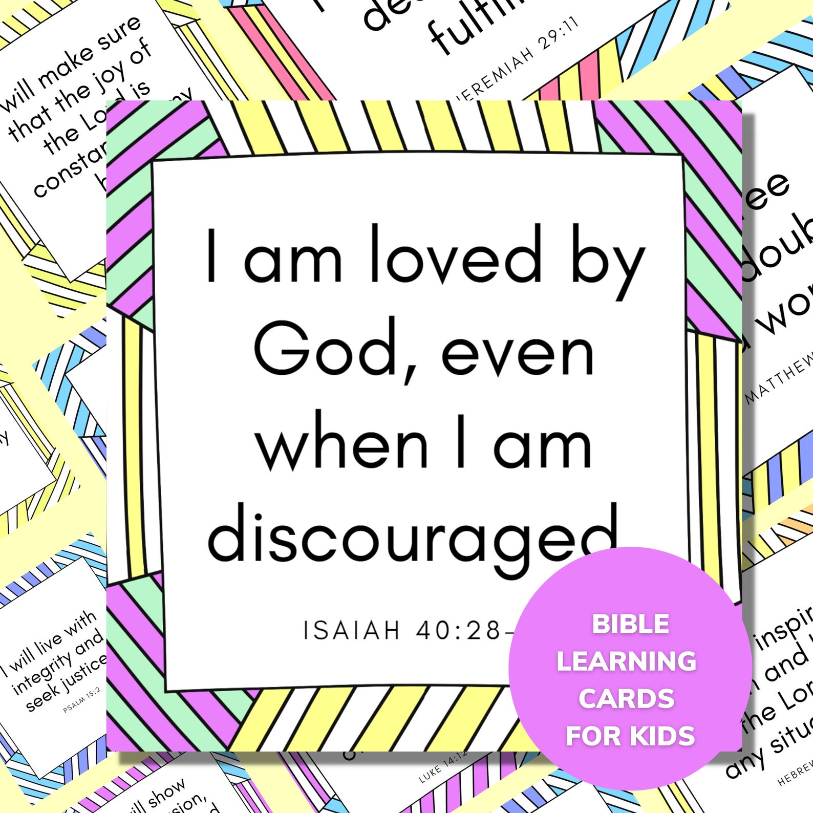 Bible Affirmation Cards Printable - Christian Affirmations - Printable ...
