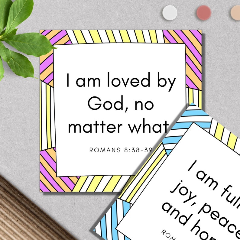 Bible Affirmation Cards Printable - Christian Affirmations - Printable ...