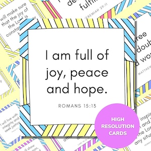 Bible Affirmation Cards Printable - Christian Affirmations - Printable ...
