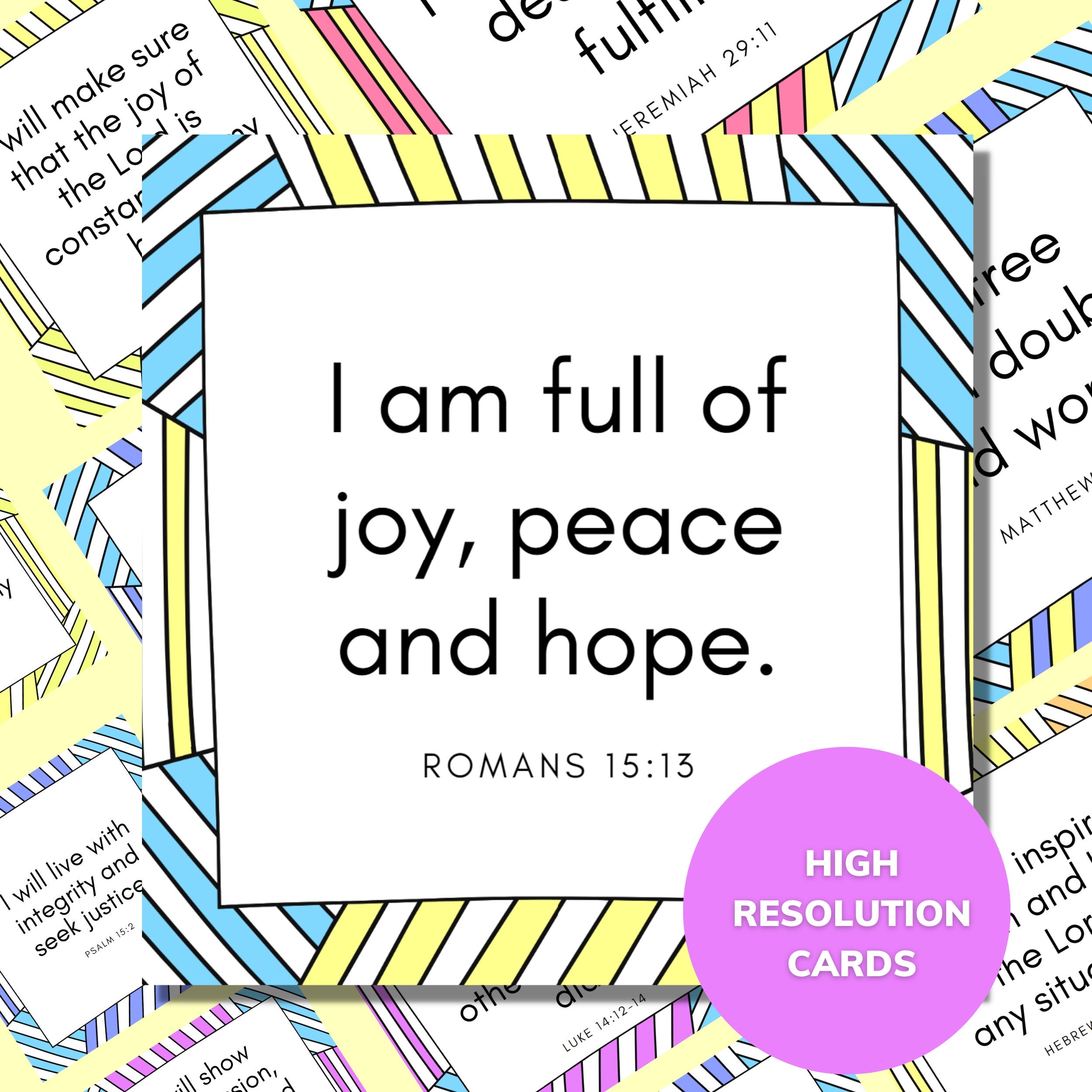 Bible Affirmation Cards Printable - Christian Affirmations - Printable ...
