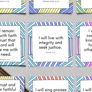 Bible Affirmation Cards Printable - Christian Affirmations - Printable ...