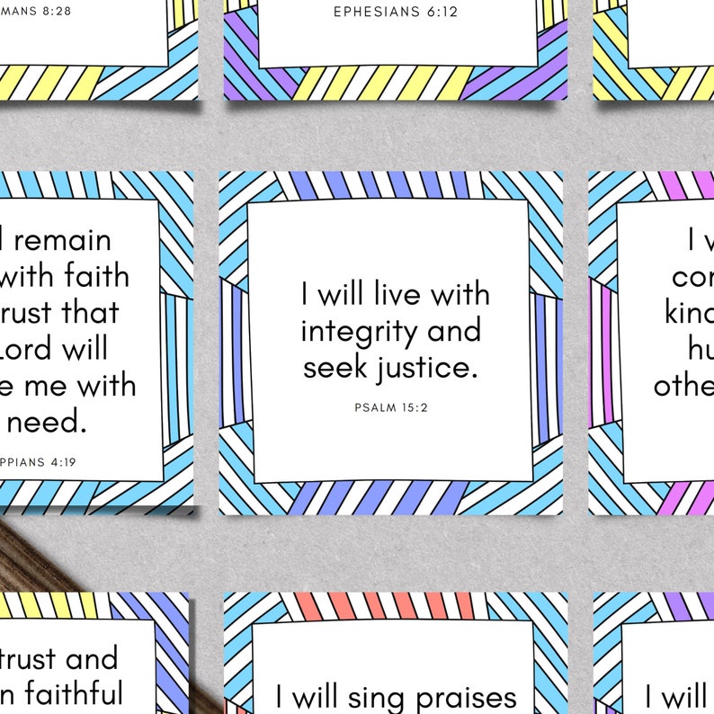 Bible Affirmation Cards Printable Christian Affirmations Printable ...