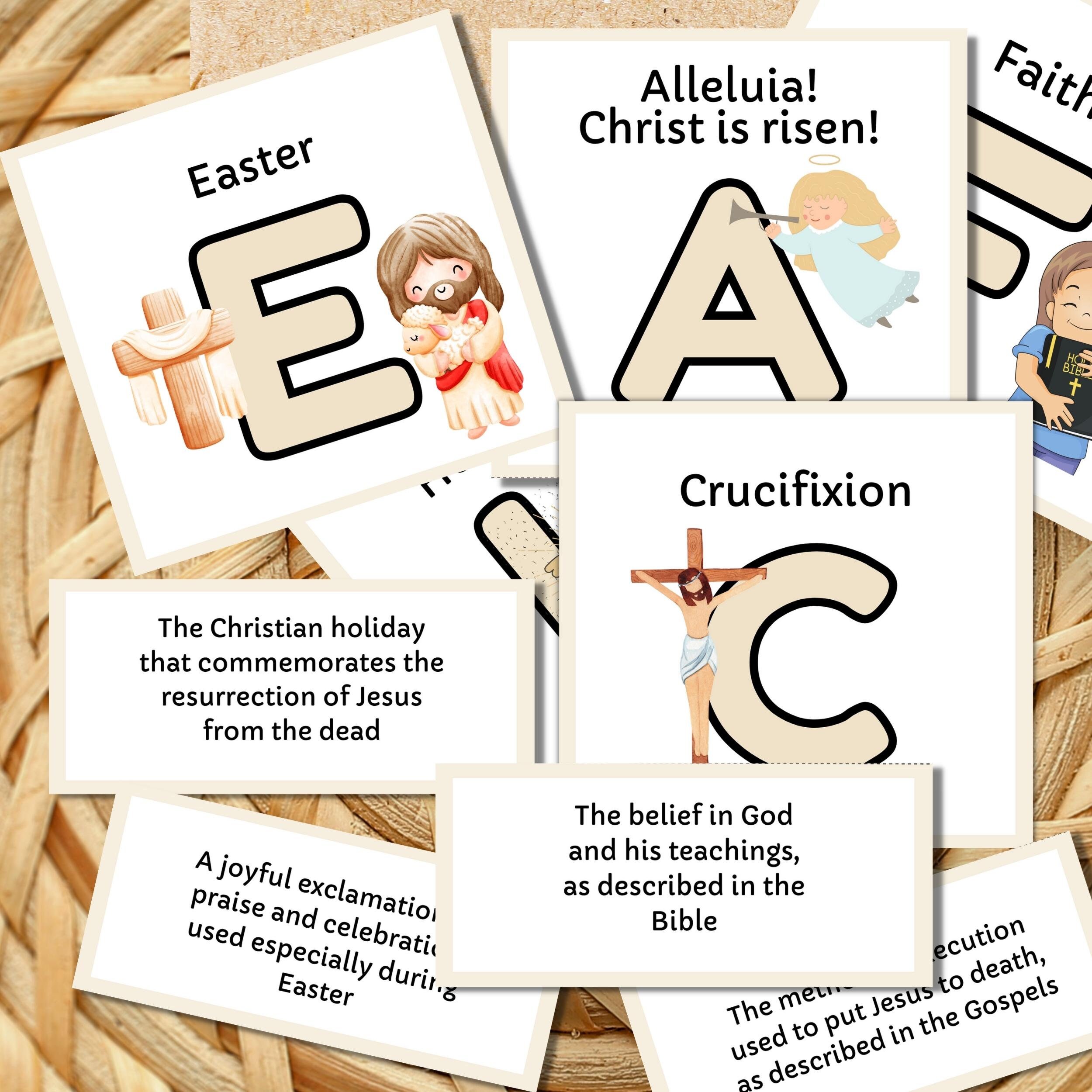 ABC Bible Flash Cards | Bible Flash Cards | Bible for Kids | Easter for ...