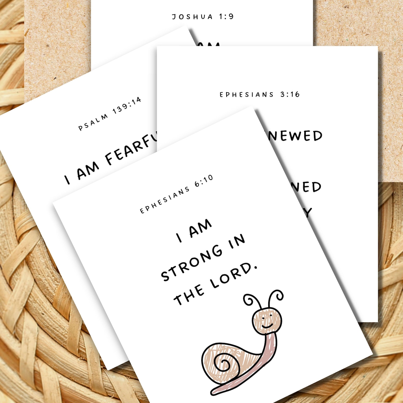 Kids Bible Affirmation Cards, Affirmation Cards for Kids, Montessori ...