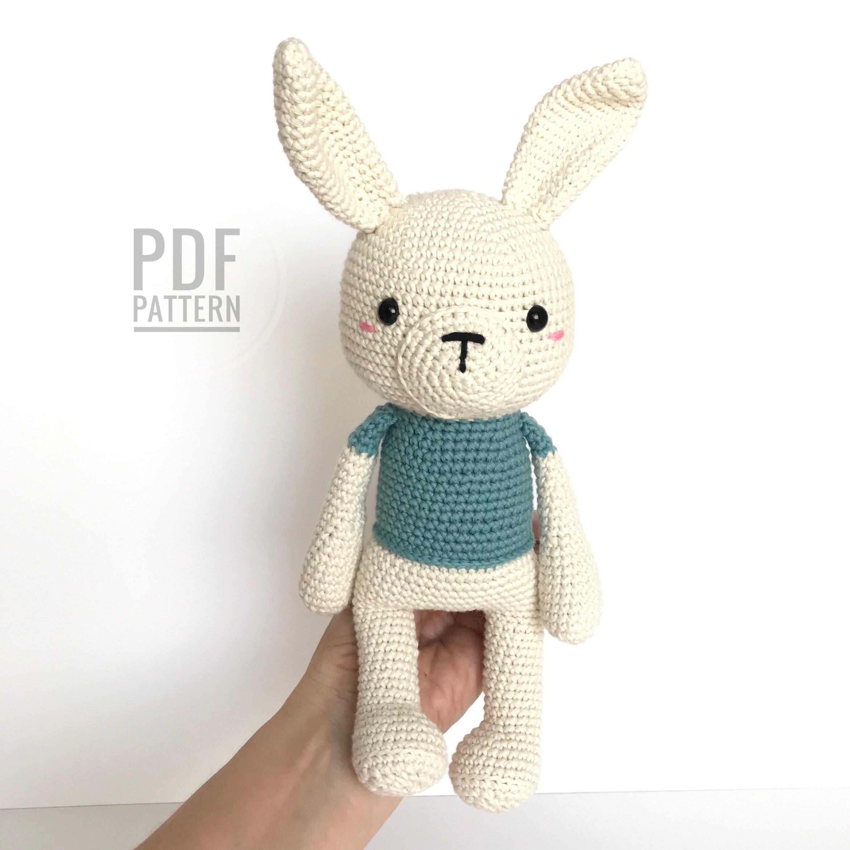 Bunny Rabbit Crochet PATTERN Amigurumi Pattern Cute Easter | Etsy