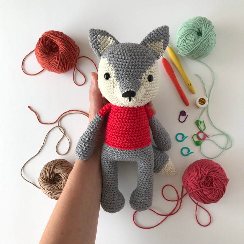 Crochet Wolf PATTERN Amigurumi Wolf Pattern Crocheted Grey - Etsy Ireland