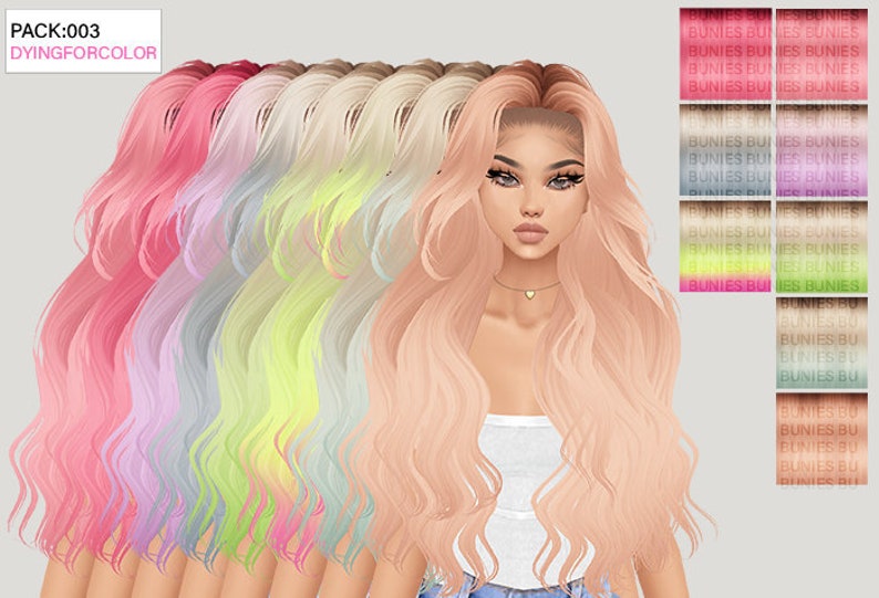 Pack 003 Imvu Hair Texture | Etsy