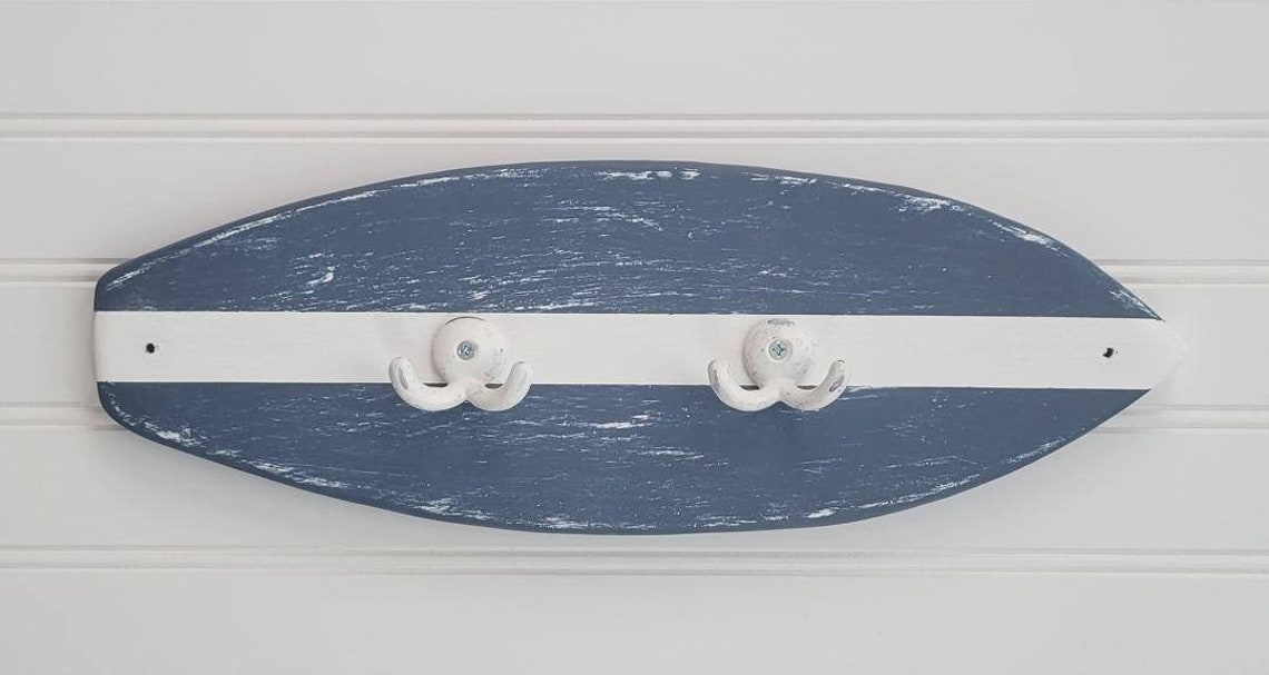 Surfboard Key Holder Beach Decor Coastal Key Rack - Etsy