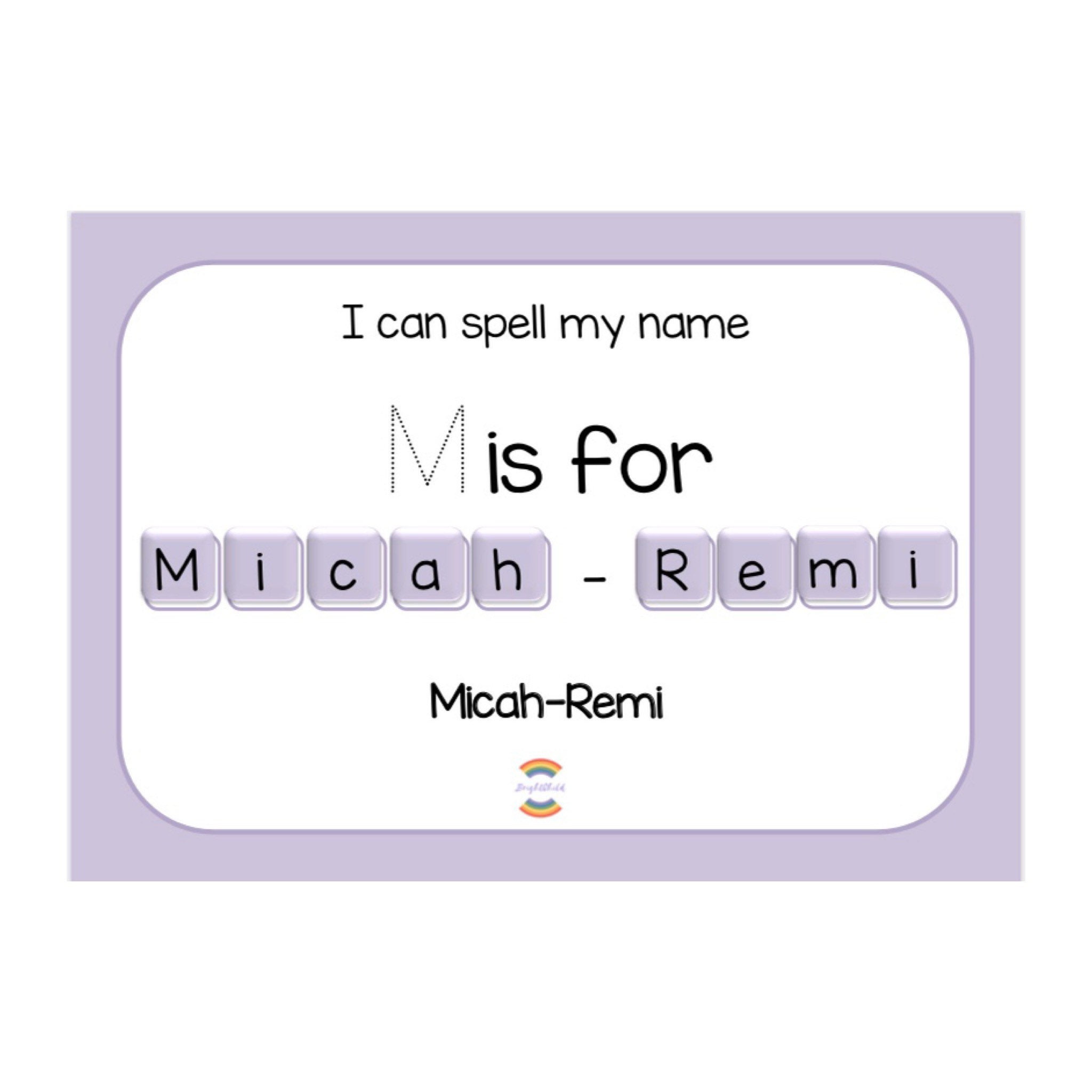 I Can Spell My (first) Name | Personalised Learning Mat | Laminated ...