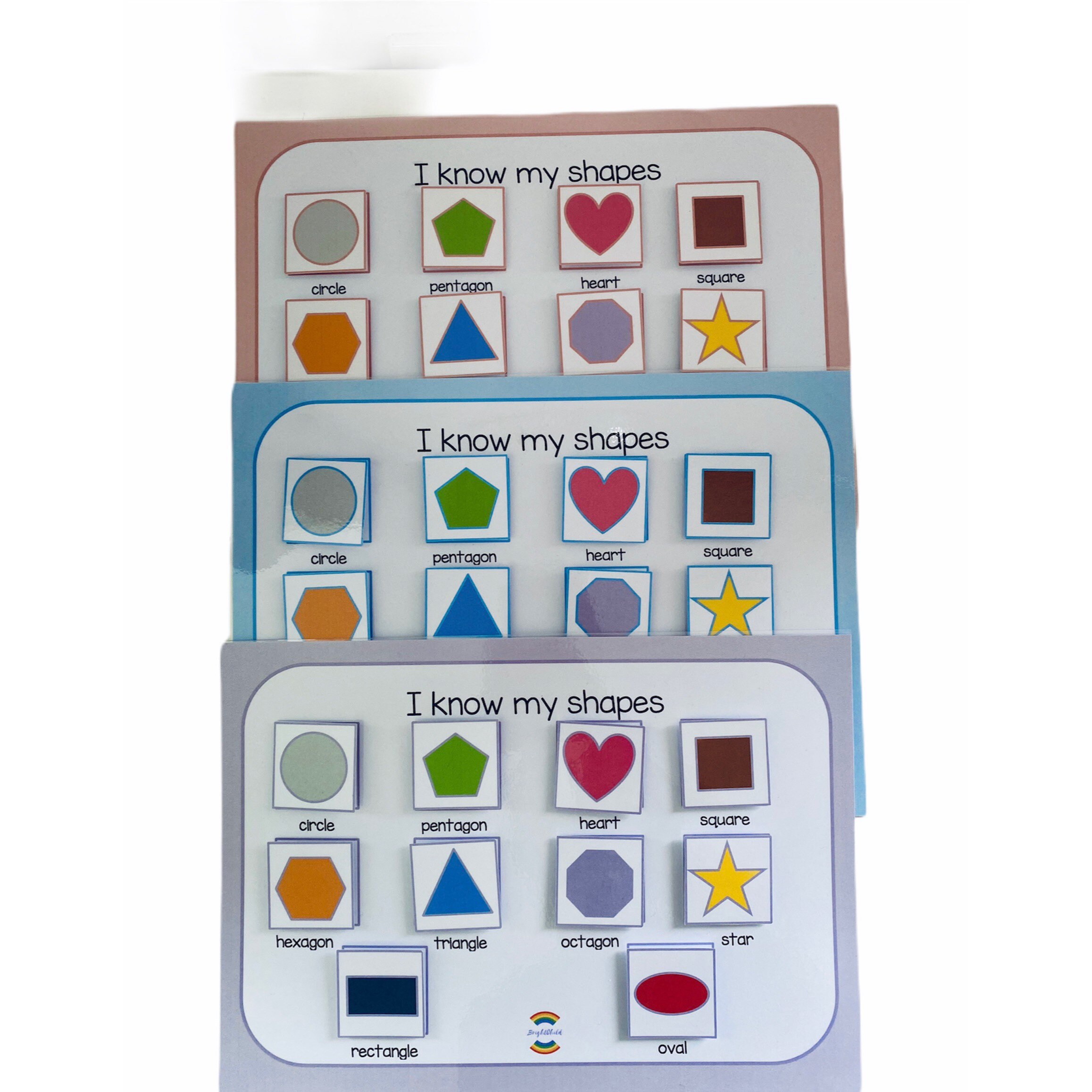 I Know My Shapes Labelled Learning Mat Velcro Reusable - Etsy Australia