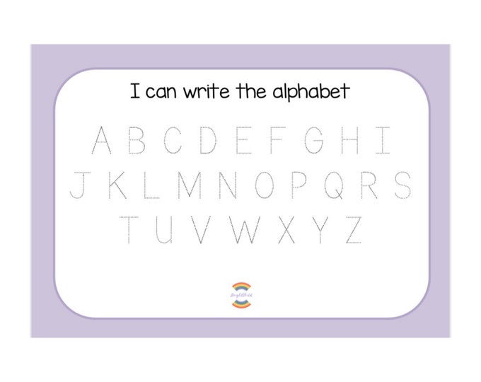 I Can Write the Alphabet (uppercase - No Guide Lines) | Follow the Dots ...