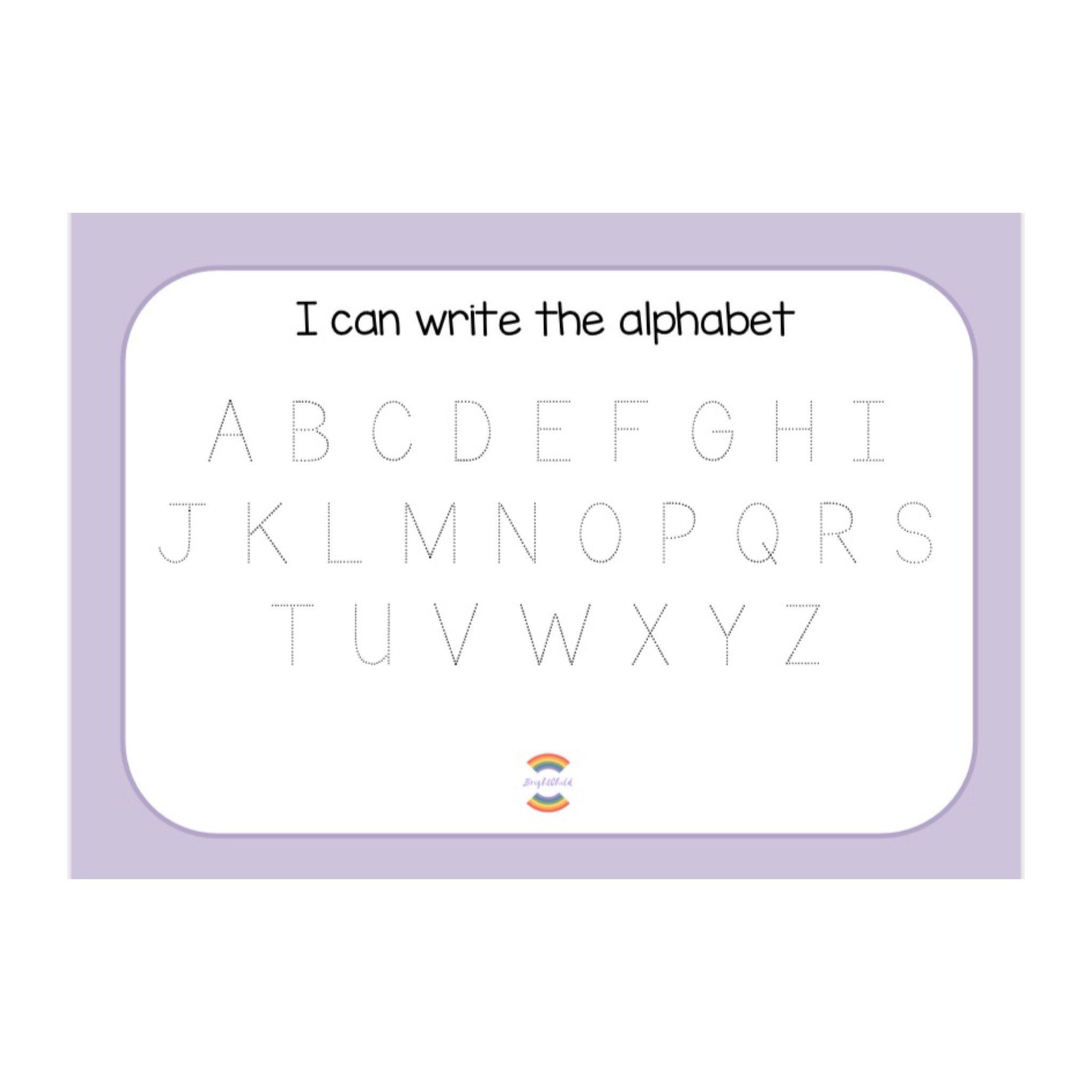 I Can Write the Alphabet (uppercase - No Guide Lines) | Follow the Dots ...