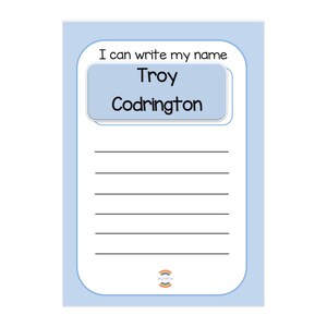 I Can Write My Name | Personalised Learning Mat | Detachable Velcro ...