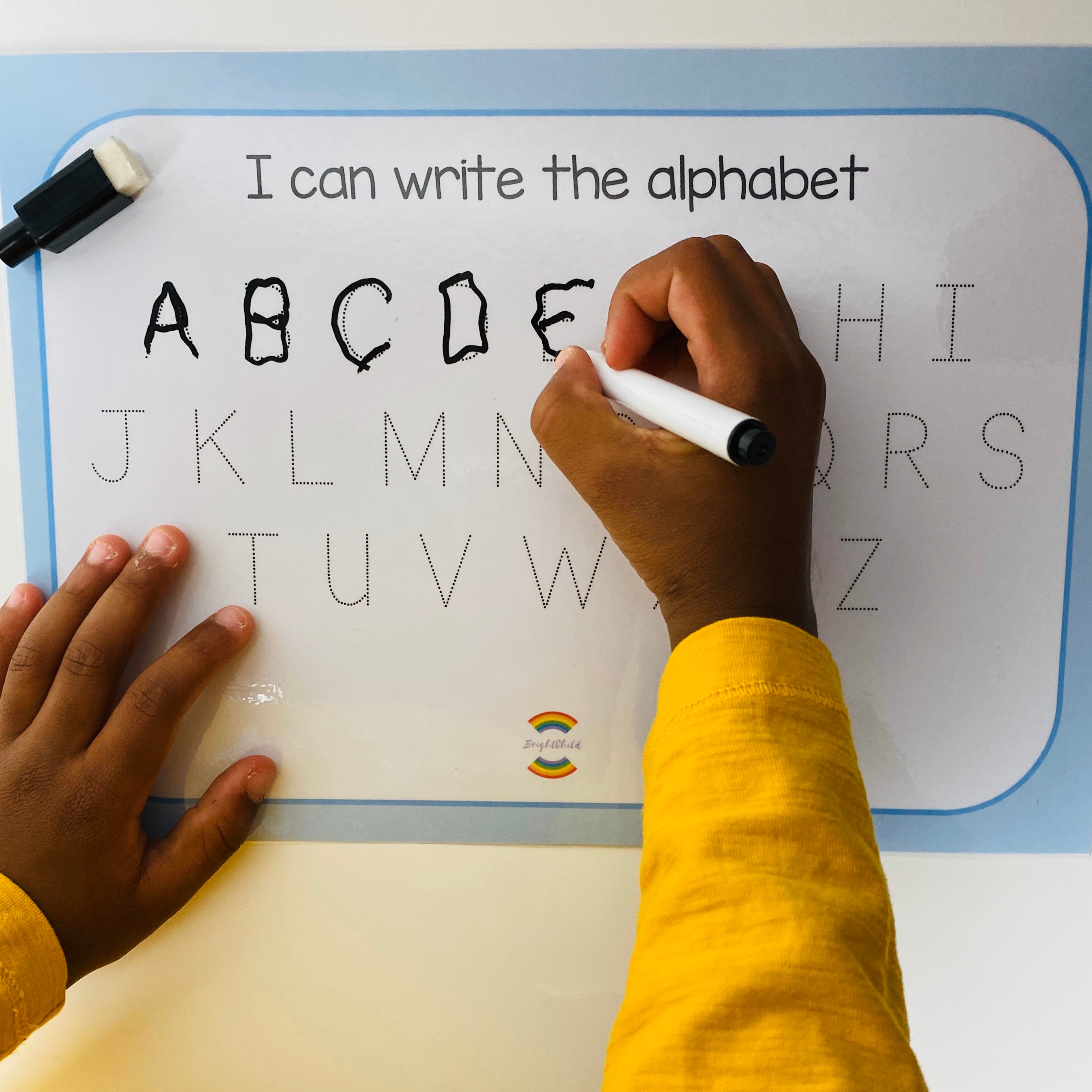 I Can Write the Alphabet (uppercase - No Guide Lines) | Follow the Dots ...