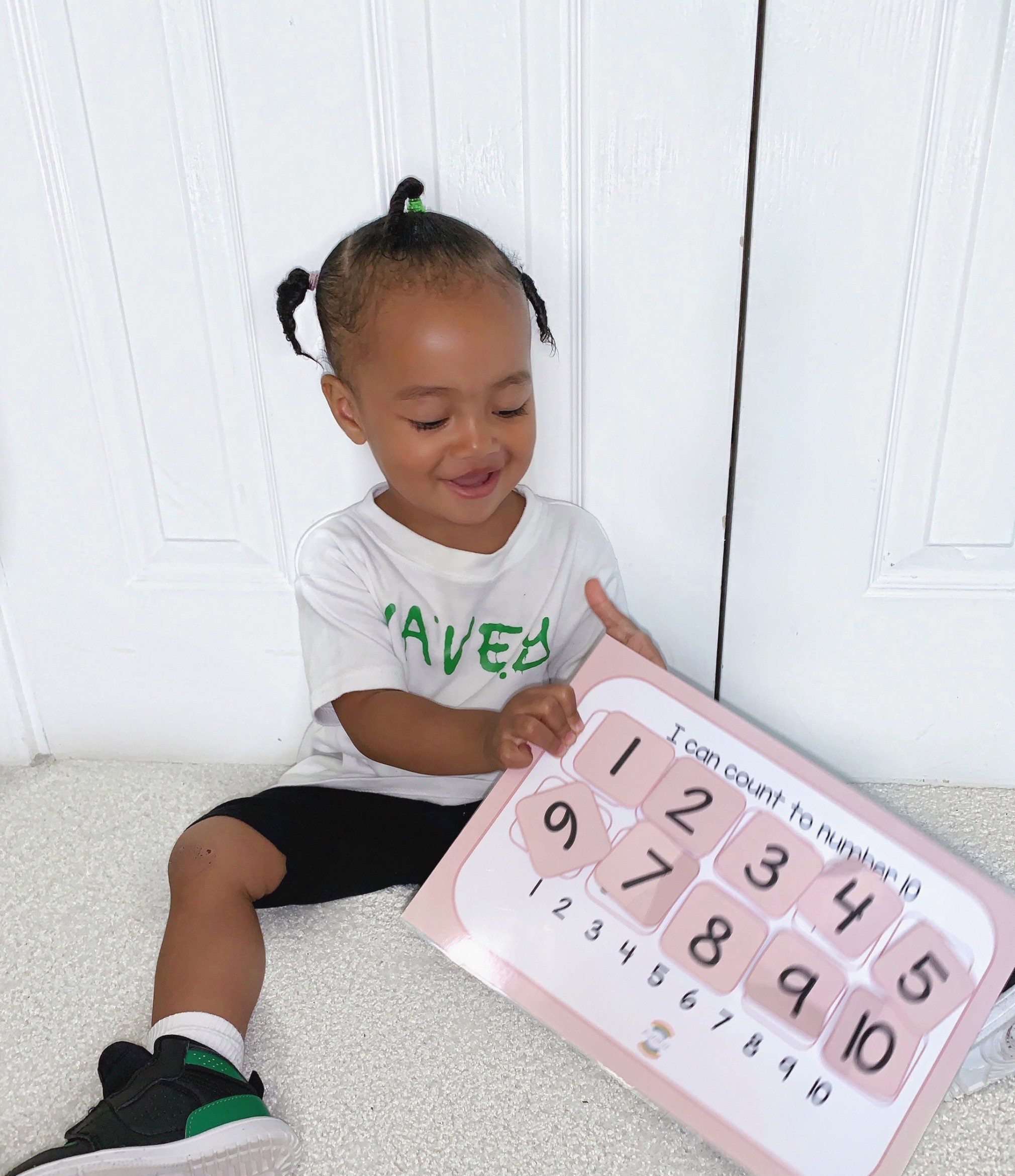 Puedo contar hasta el número 10 No etiquetado / Alfombra de aprendizaje ...