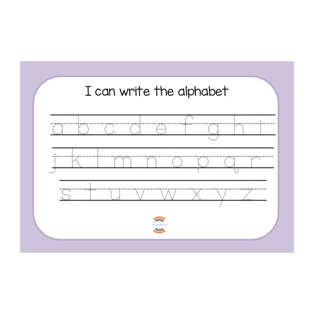 I Can Write the Alphabet | Follow the Dots | (lowercase - Guide Lines ...