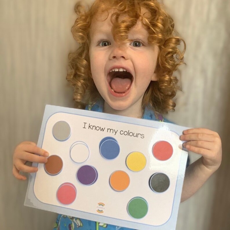 NEW I Know My Colours | Matching Learning Mat | Velcro Attached Colour ...