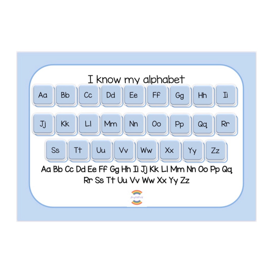 I Know My Alphabet | Upper & Lowercase | Laminated Learning Mat ...