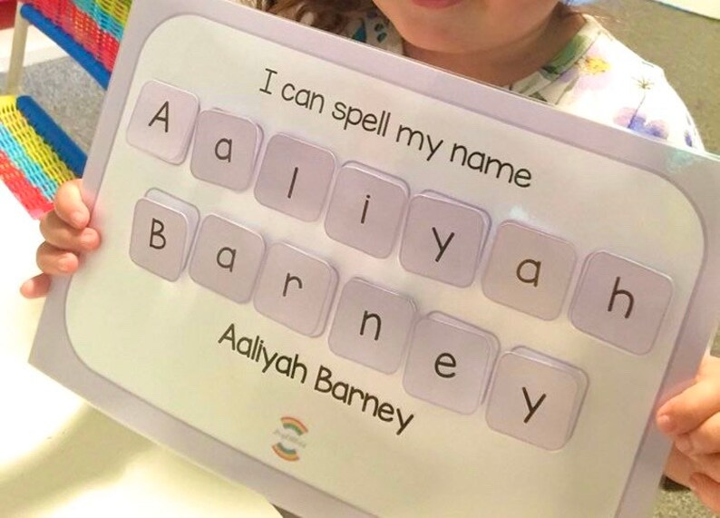 I Can Spell My Name | Personalised Learning Mat | Laminated Card ...