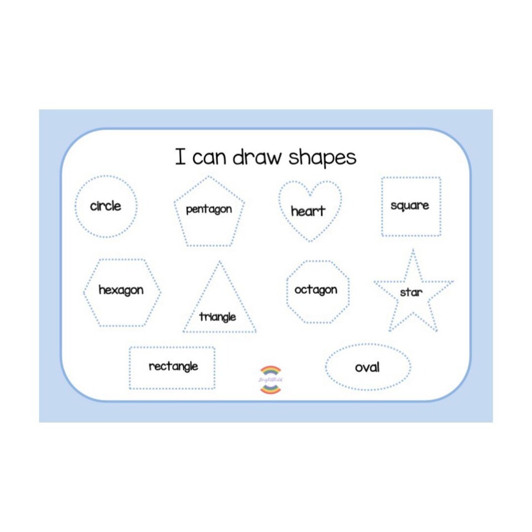 I Can Draw Shapes Labelled | Learning Mat | Dry-erase | Reusable ... I Can Draw Shapes Labelled | Learning Mat | Dry-erase | Reusable ...