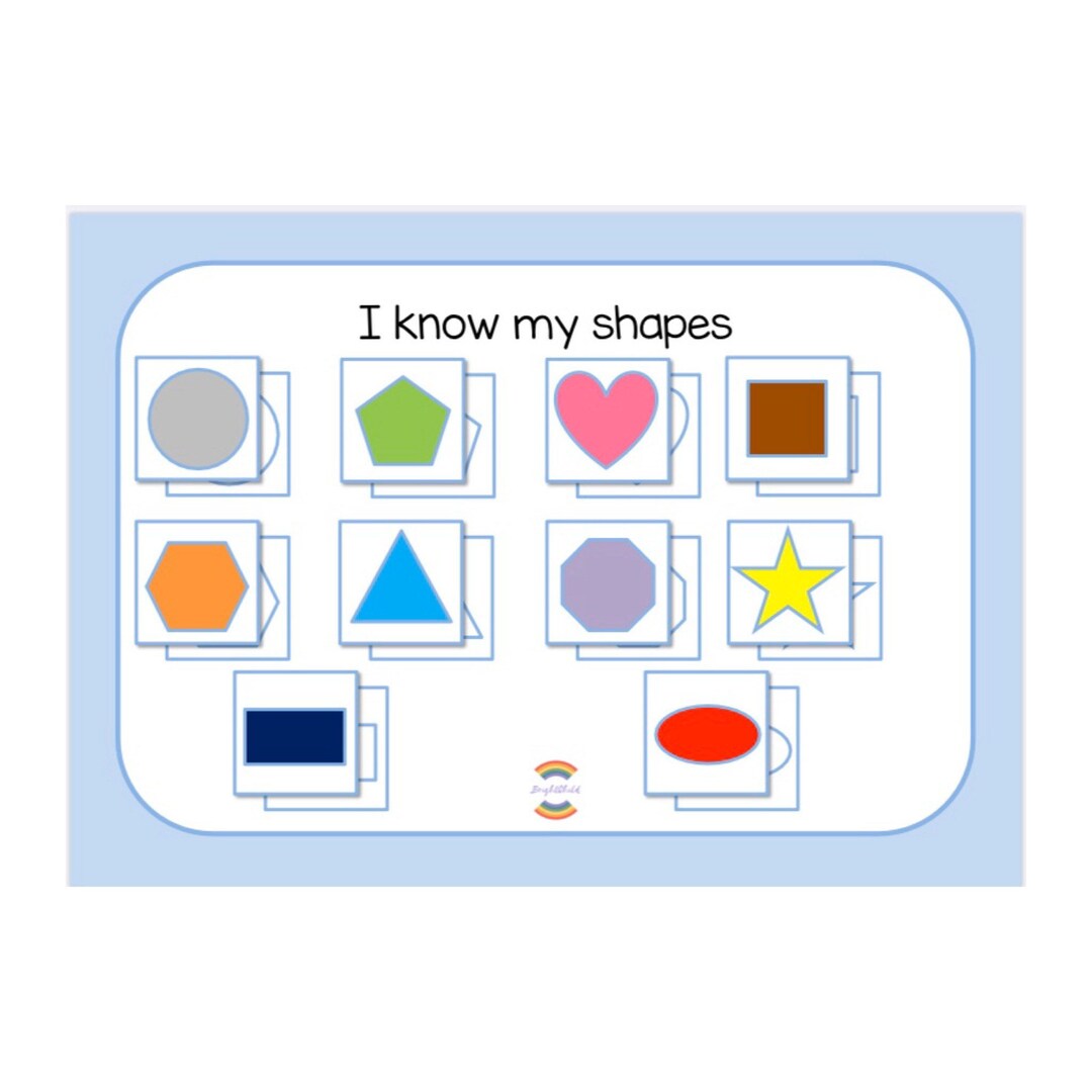 NEW I Know My Shapes - Not Labelled | Matching Learning Mat | Velcro ...