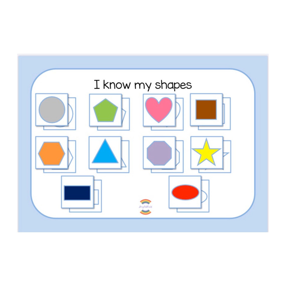 NEW I Know My Shapes Not Labelled Matching Learning Mat - Etsy