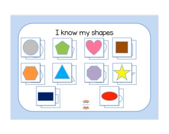 I Know My Shapes Labelled Learning Mat Velcro Reusable | Etsy