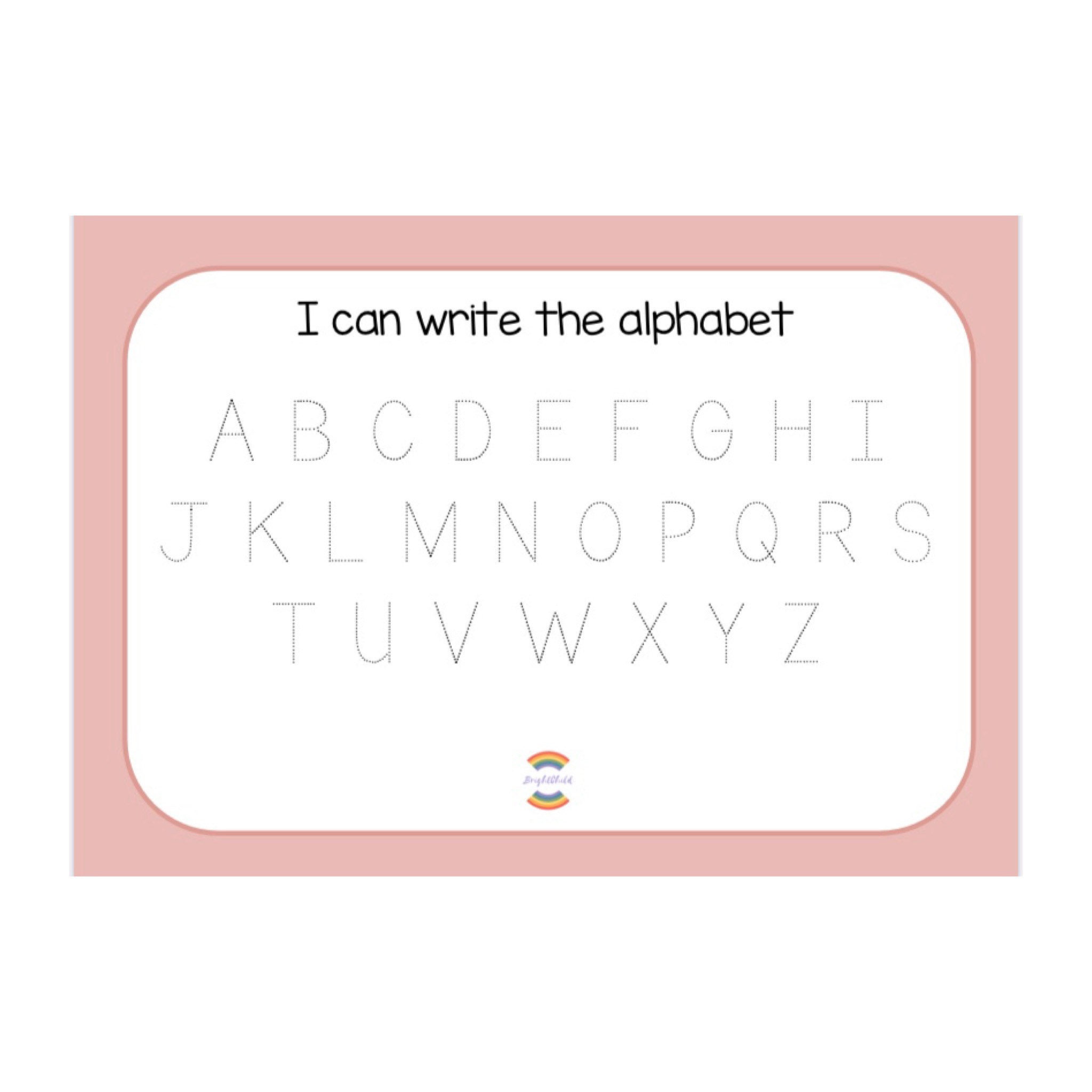 I Can Write the Alphabet (uppercase - No Guide Lines) | Follow the Dots ...