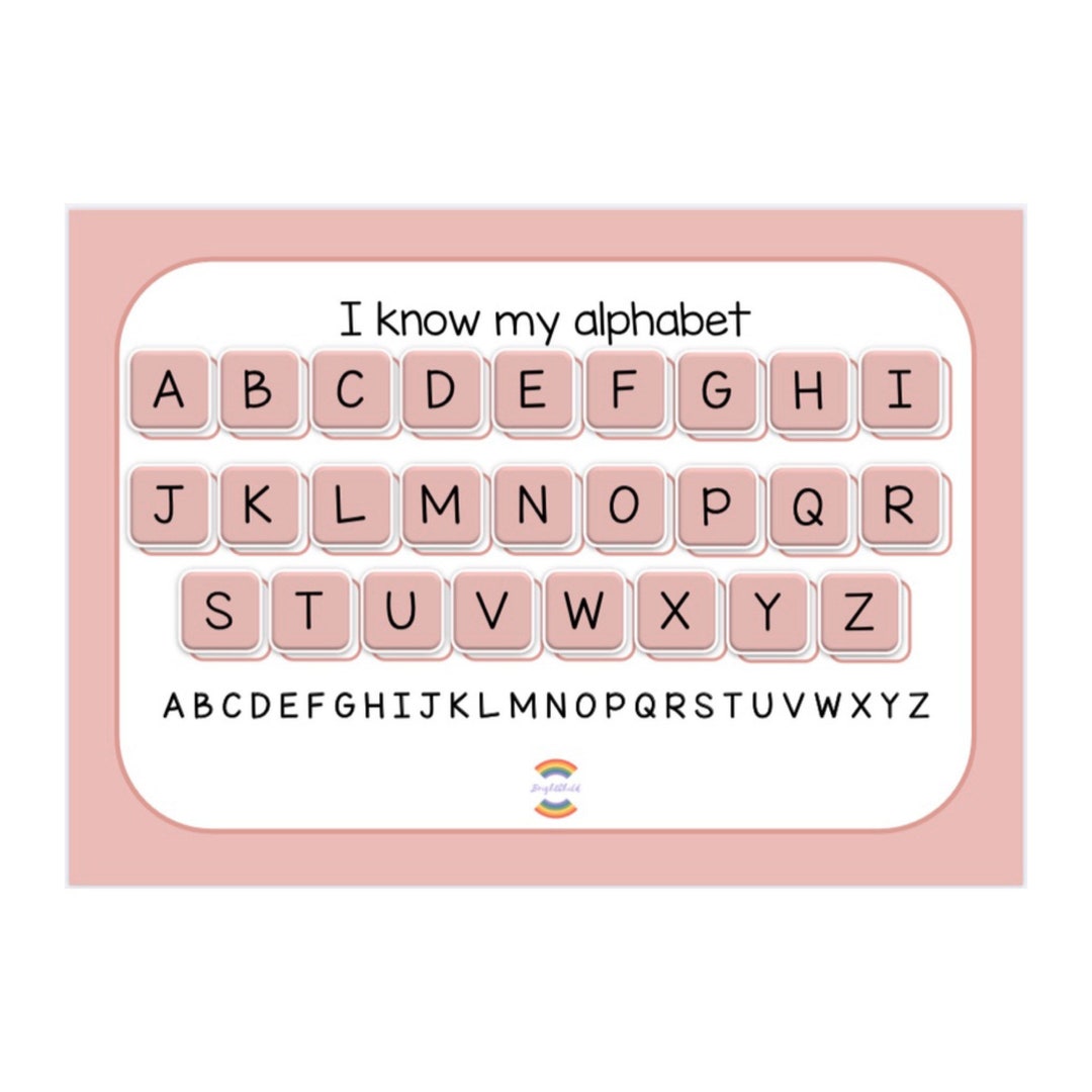 I Know My Alphabet | Uppercase |laminated Learning Mat | Velcro ...