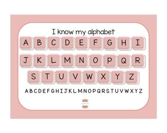 I Know My Alphabet | Lowercase |laminated Learning Mat | Velcro ...