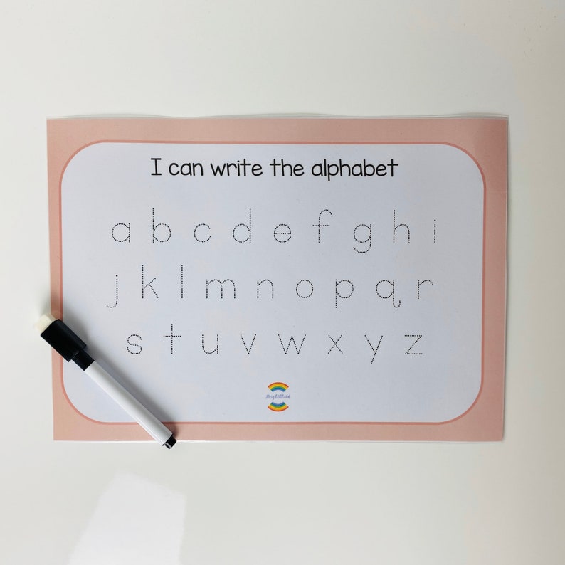 I Can Write the Alphabet | Follow the Dots | (lowercase - No Guide ...